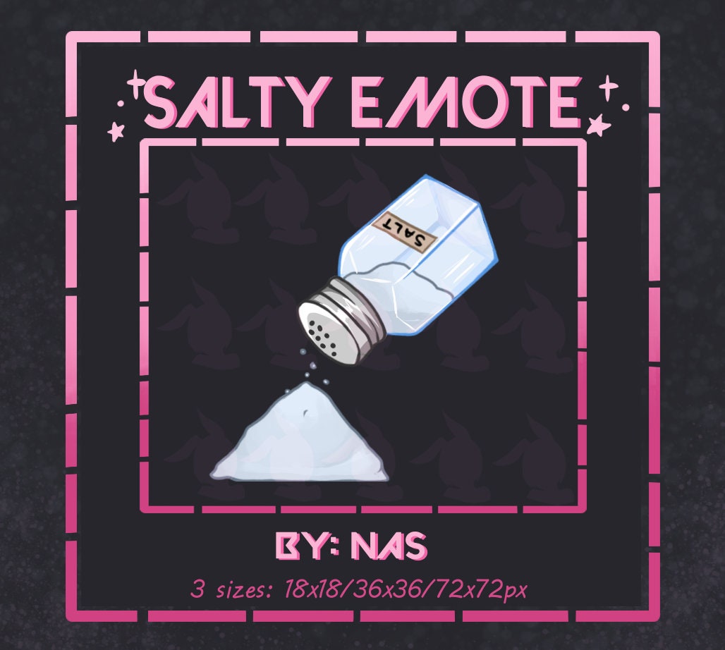 Twitch Emote / Salty Salt Emote | Etsy