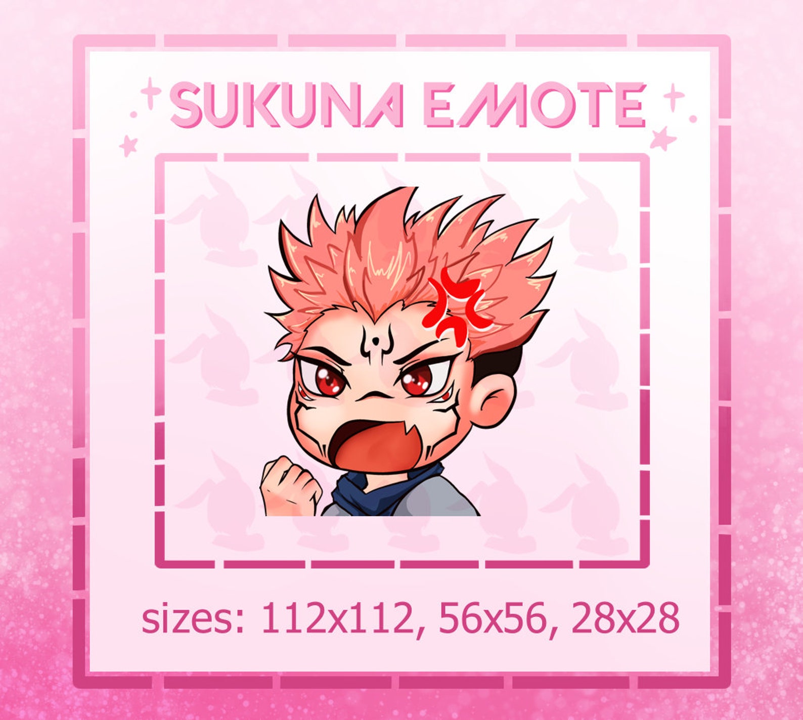 1x Twitch Emote / Skuna Curse Angry / Jujutsu Chibi - Etsy Österreich