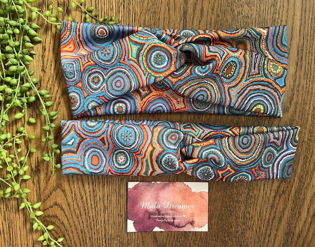 Women’s Twist Turban Headband I Knot Headbands. Aboriginal Design ...