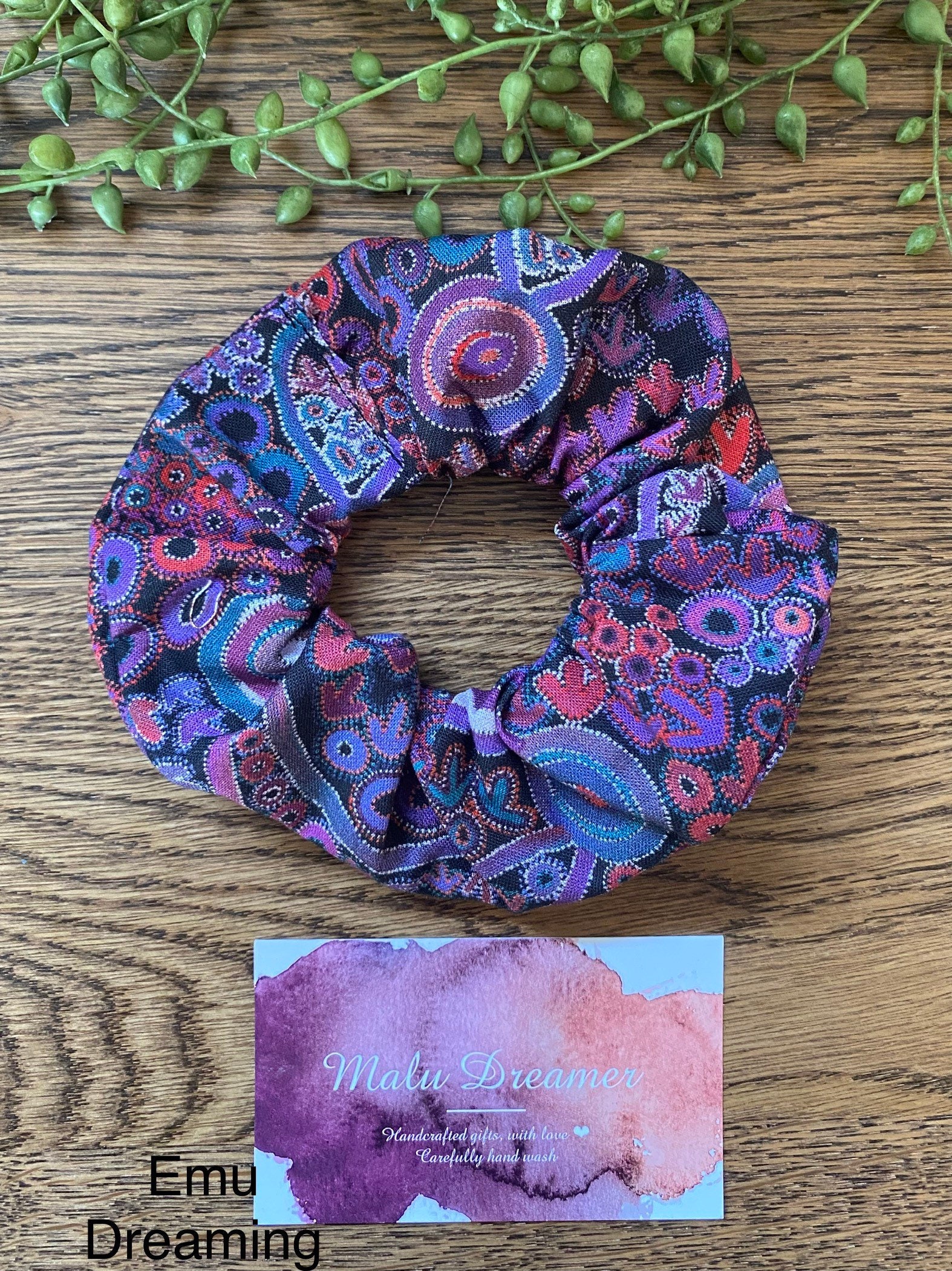 Indigenous Design 100% Cotton Handmade Scrunchie - Etsy Australia