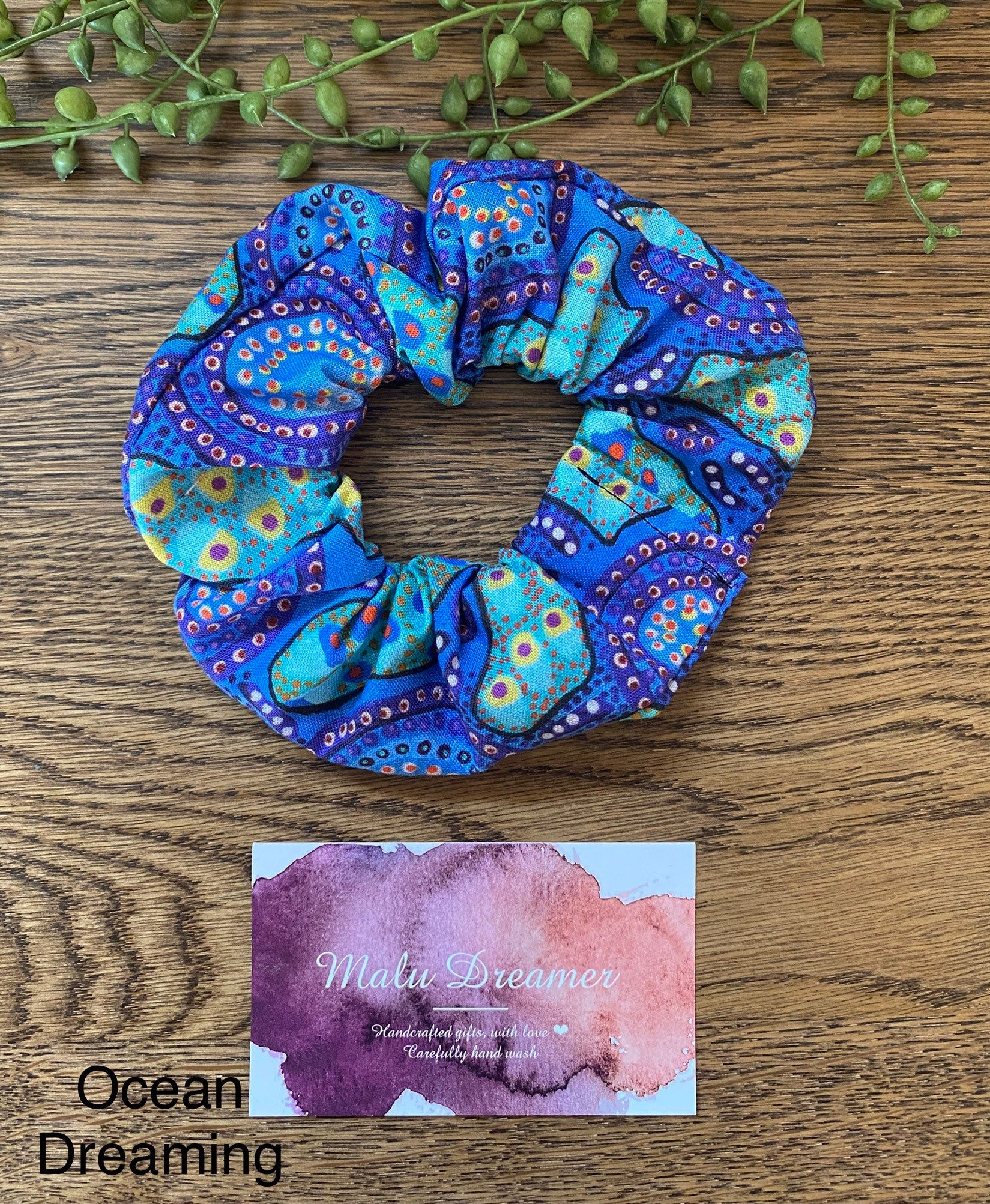 Indigenous Design 100% Cotton Handmade Scrunchie - Etsy Australia
