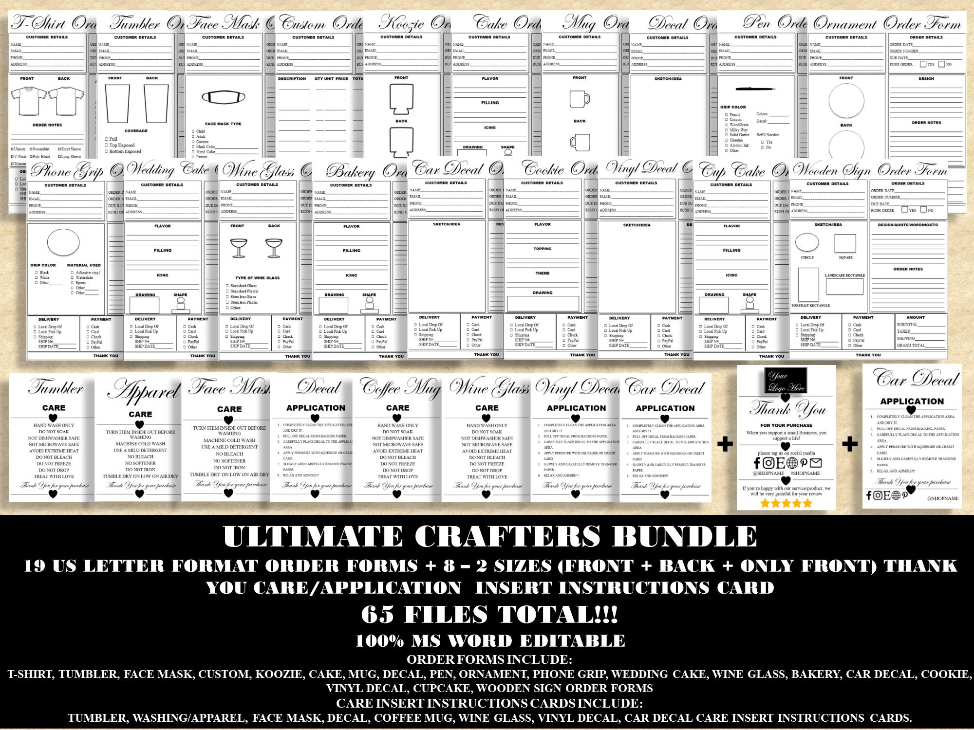 Templates Design & Templates Decal Order Form,DECAL Thank You Insert ...