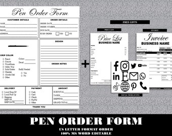 Pre Order Sheet Template - Etsy