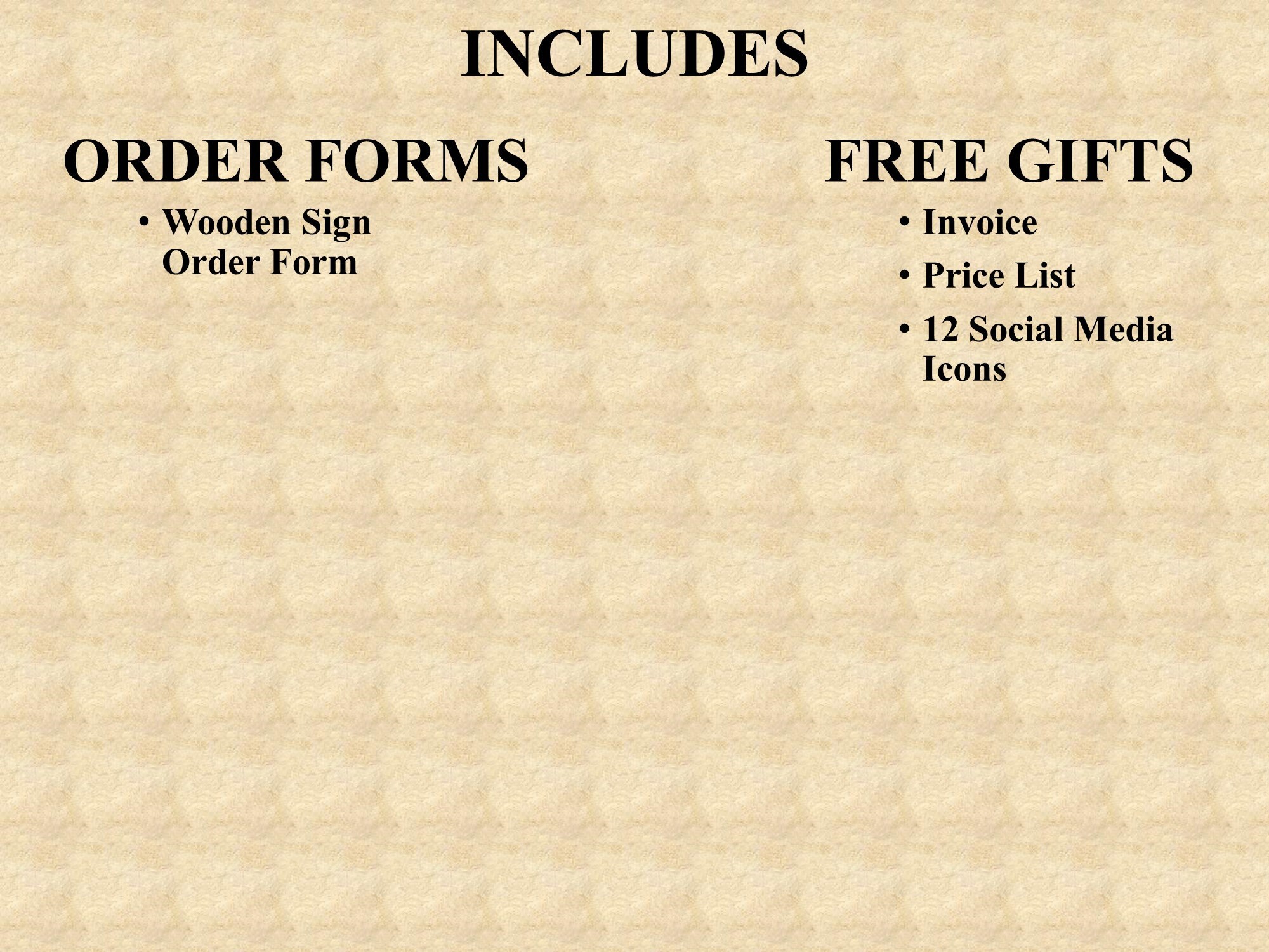 Editable WOODEN SIGN ORDER Form Printable General Wooden Sign - Etsy