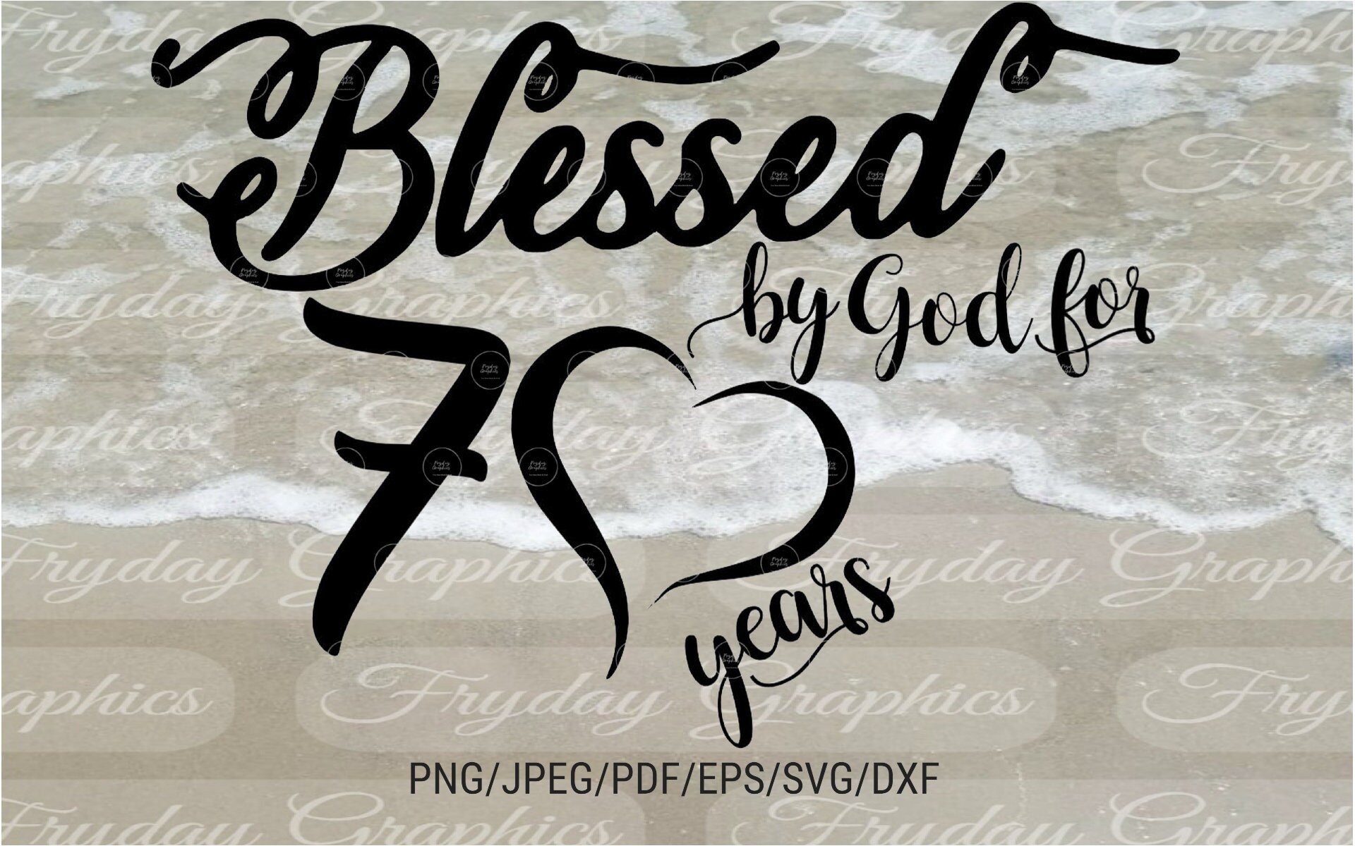 Blessed by God for 70 Years / Birthday / 70th Birthday / - Etsy