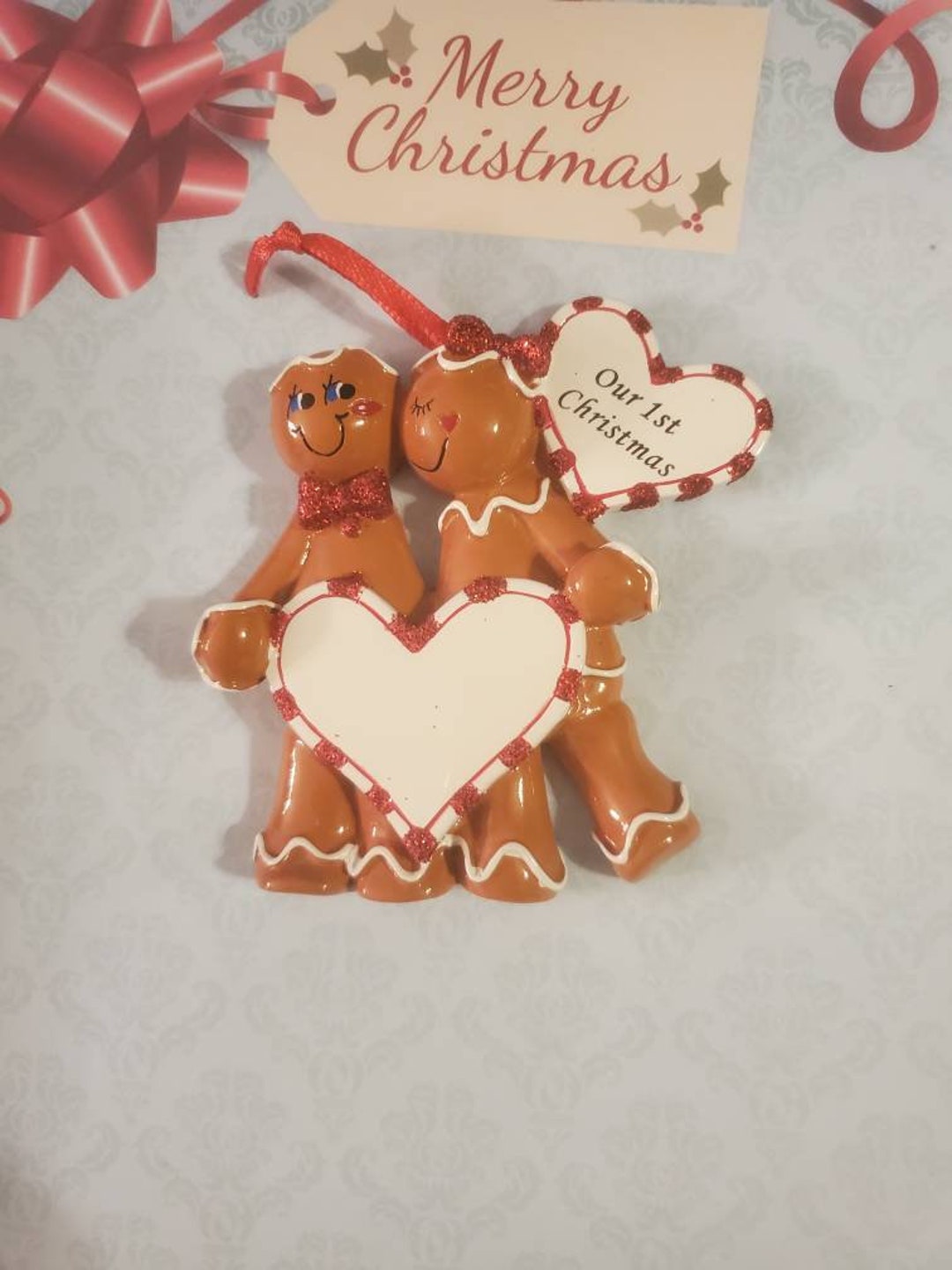 Personalized Gingerbread Couple Christmas Ornament, Ornament for ...