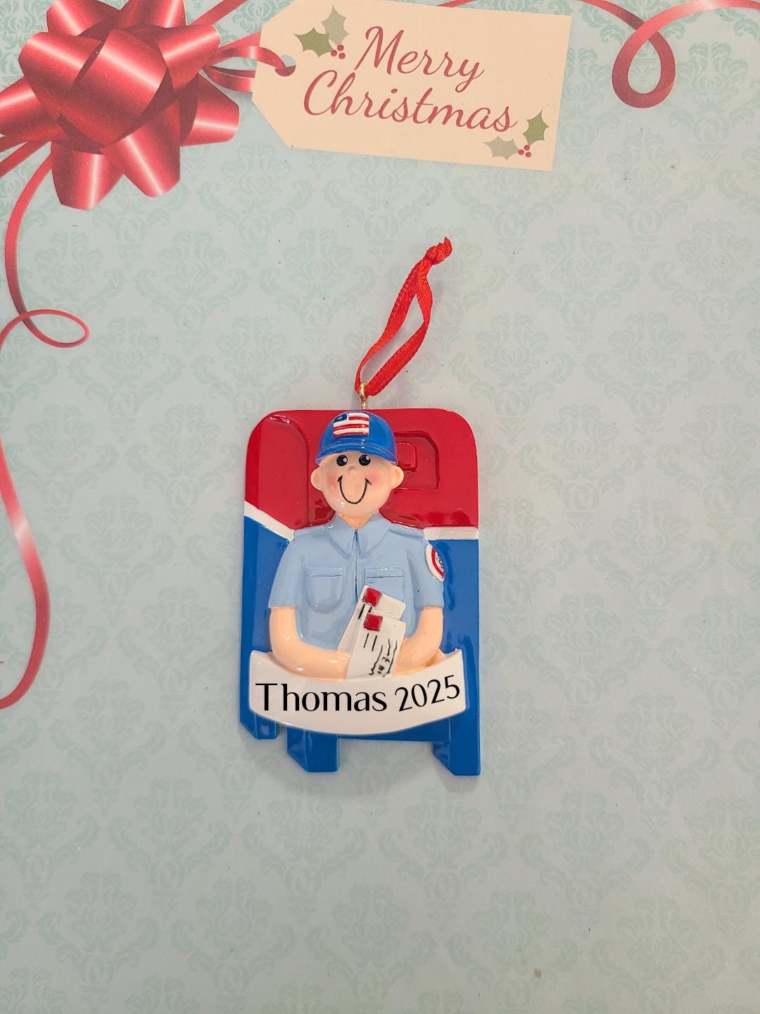 Personalized Mailman Christmas Ornament, Handwritten Gift for Mail ...