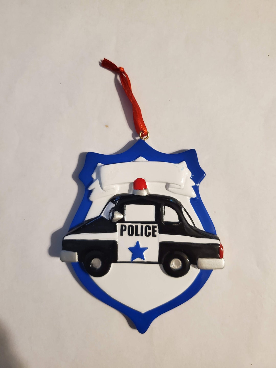 Personalized Police Badge Christmas Ornament, Ornament for Law ...