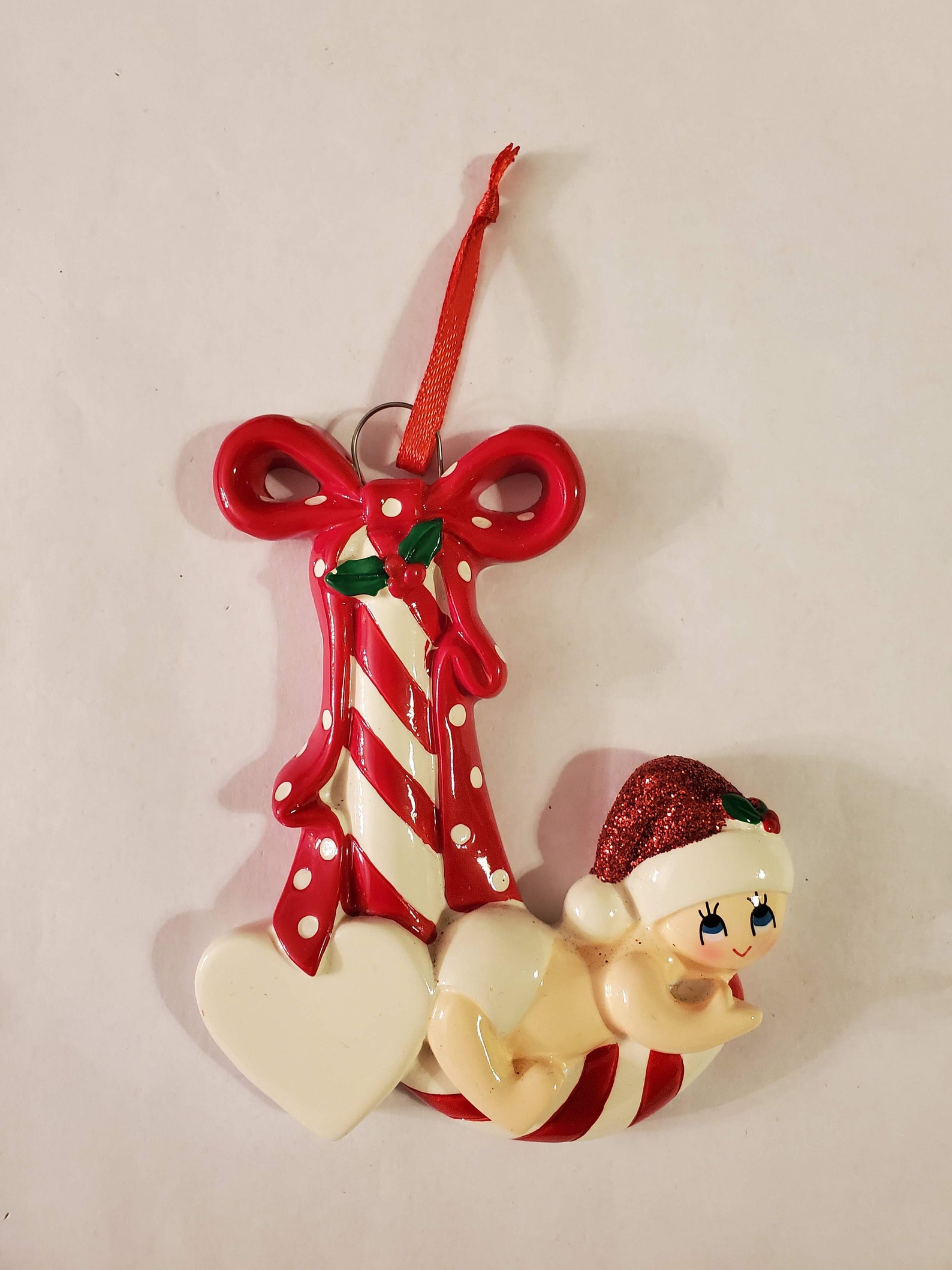 Personalized Candy Cane Baby Ornament is Red Ornament for a - Etsy