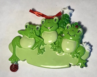 3 Beautiful Family of Frogs - Hand-painted, Clay Set - Etsy