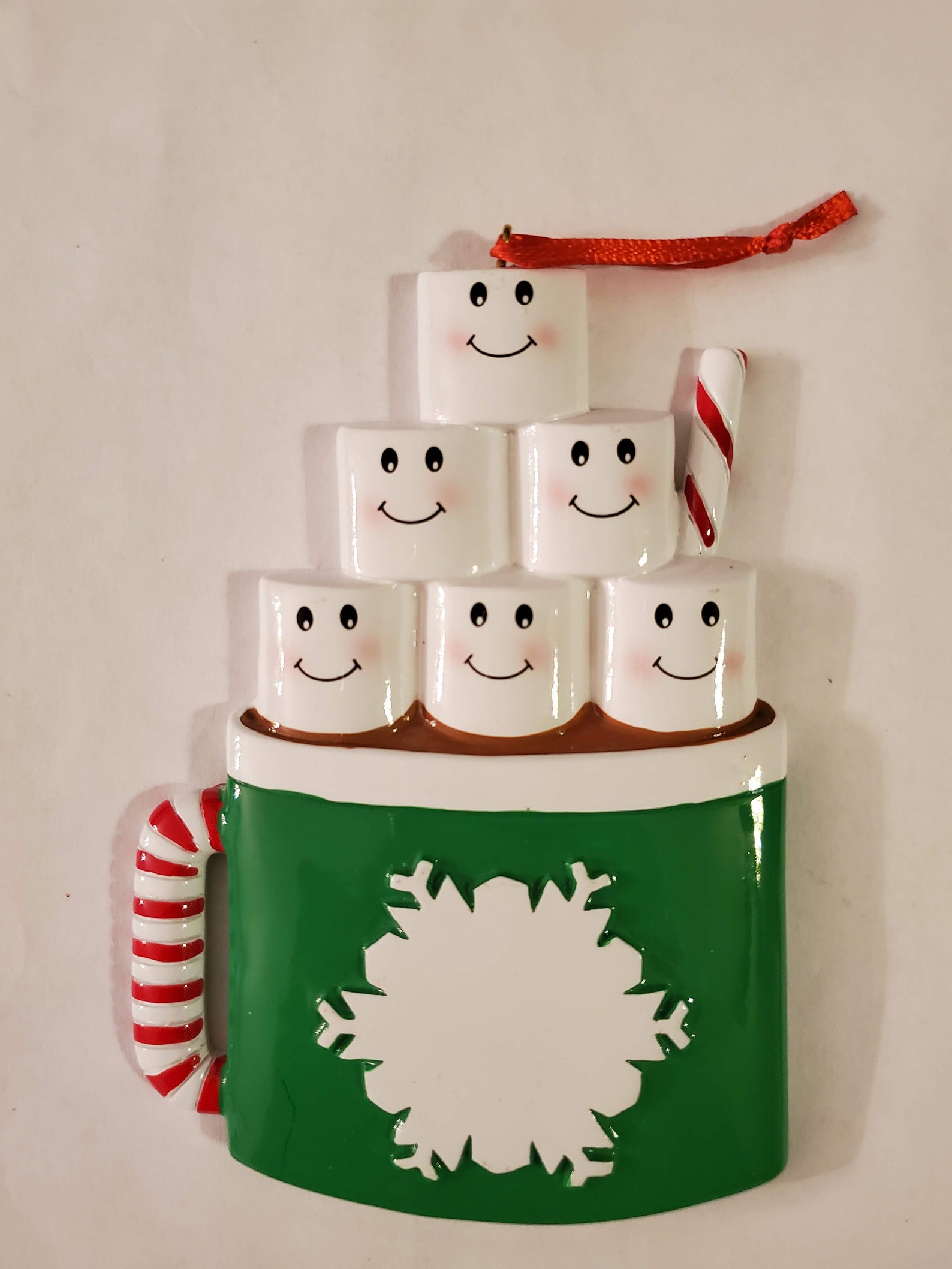 Personalized Marshmallow Mug Ornament Family of 6 - Etsy