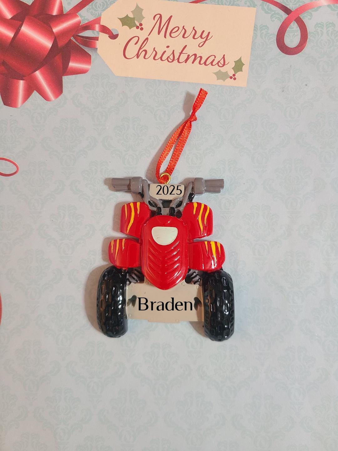 Personalized ATV Christmas Ornament, Ornament for Kids That Love 4 ...
