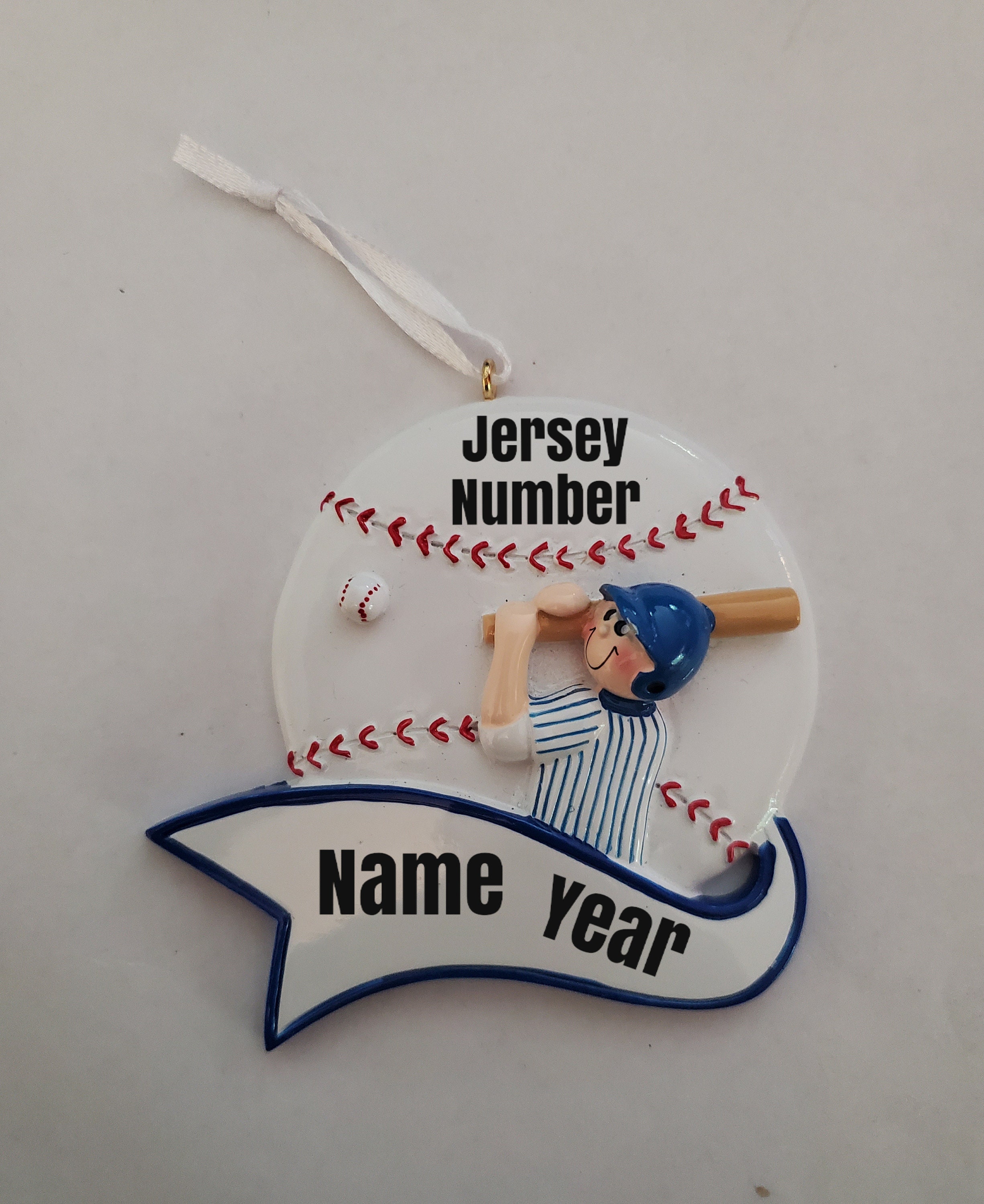 Personalized Baseball Player Christmas Ornament Boys Favorite - Etsy
