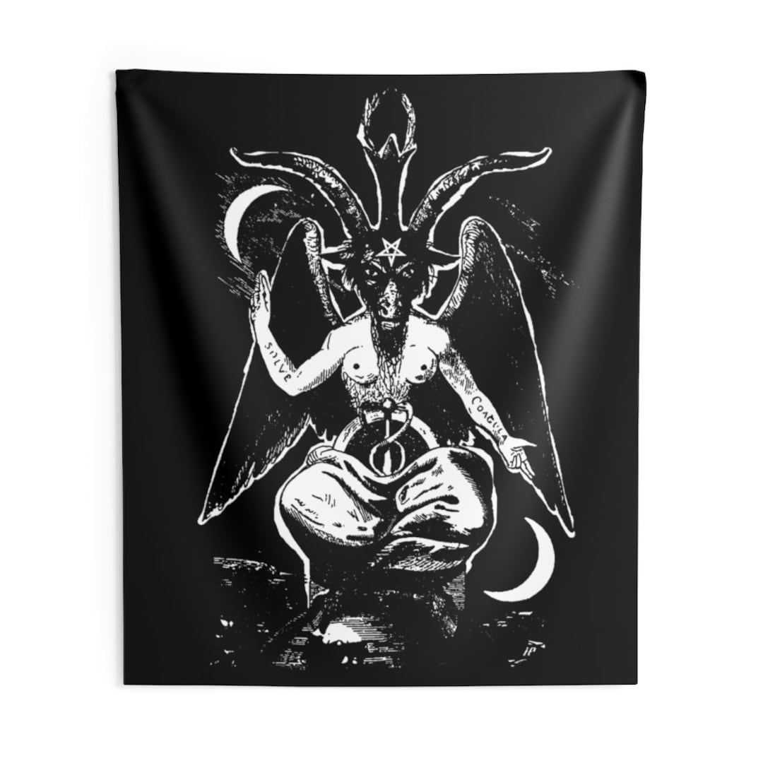 Baphomet Tapestry | Satanic, Luciferian, Ritual, Occult, Gothic, Devil ...