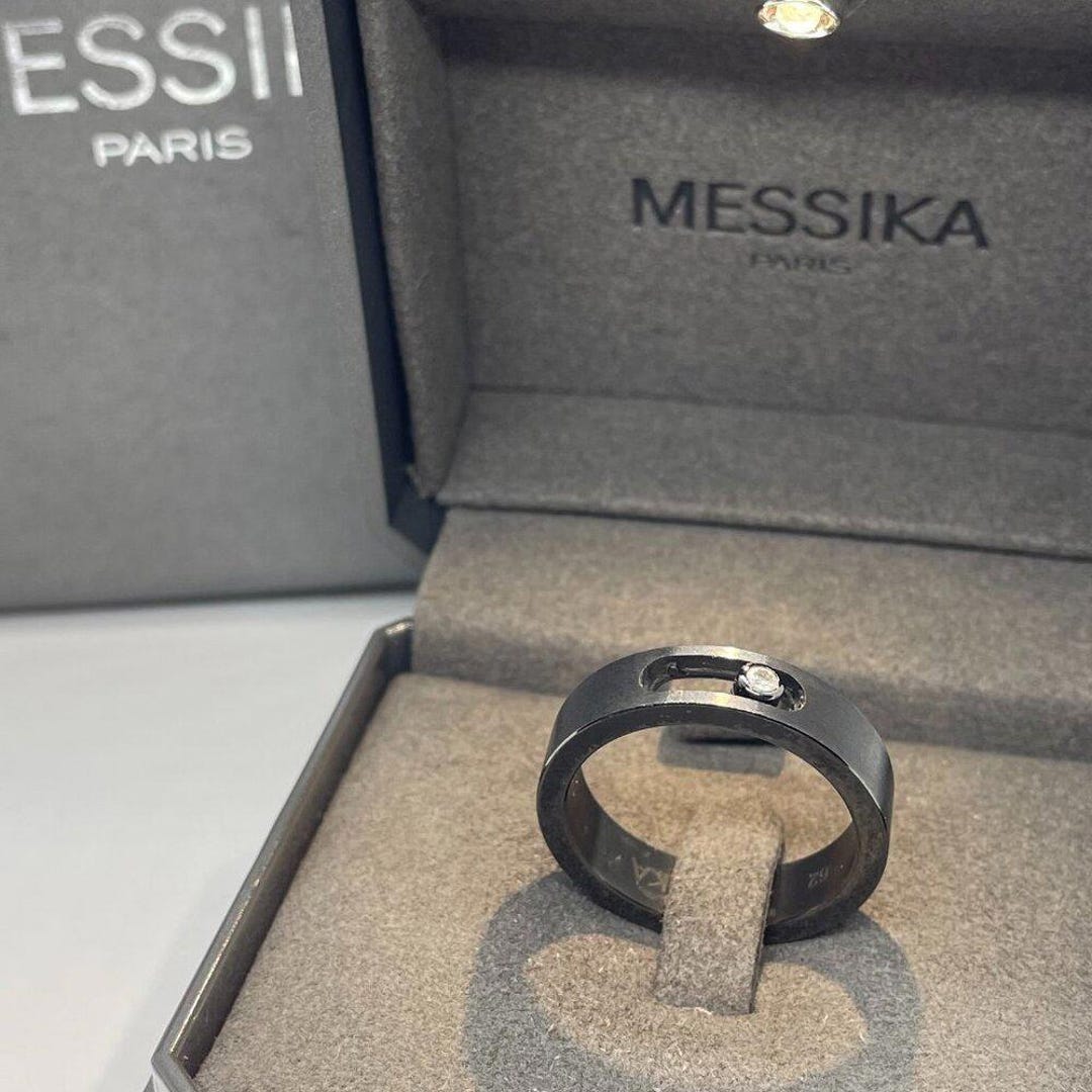 Messika Move Graphite Titanium Diamond Ring SM Size 10 - Etsy