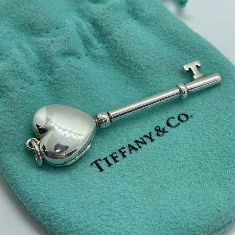 Tiffany & Co RARE Sterling Silver Heart Key Locket Pendant - Etsy