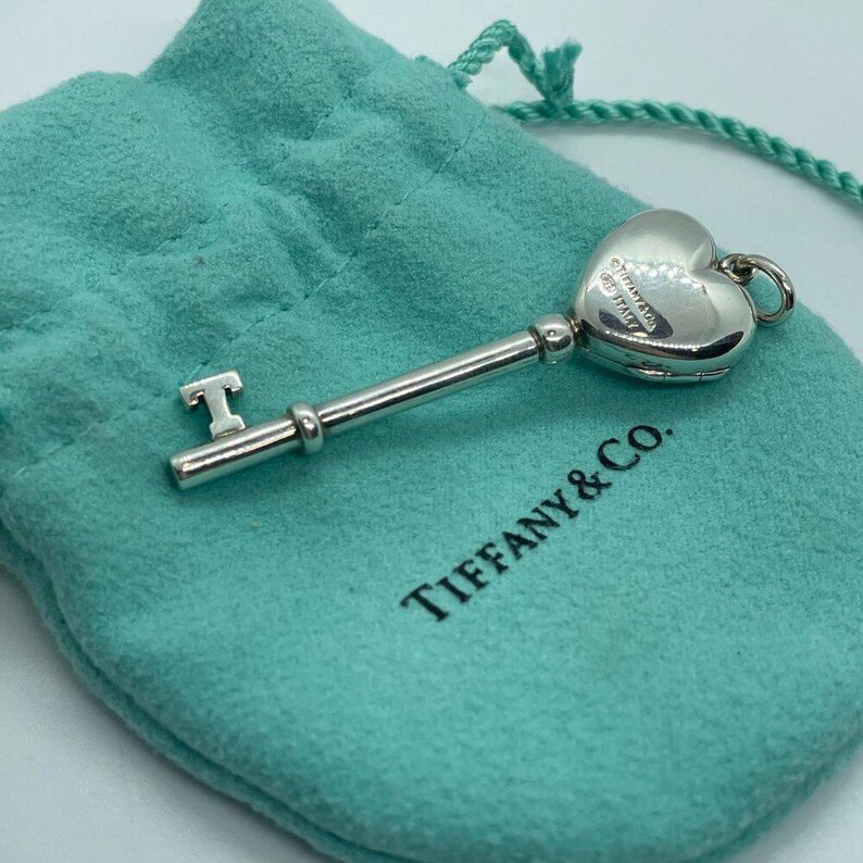 Tiffany & Co RARE Sterling Silver Heart Key Locket Pendant - Etsy