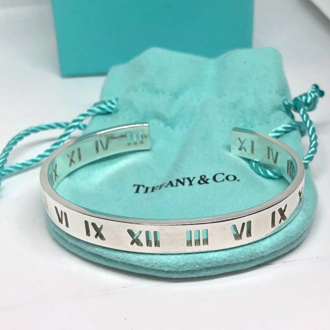 Tiffany & Co. Sterling Silver Atlas Stencil Cutout Cuff Bracelet Bangle ...