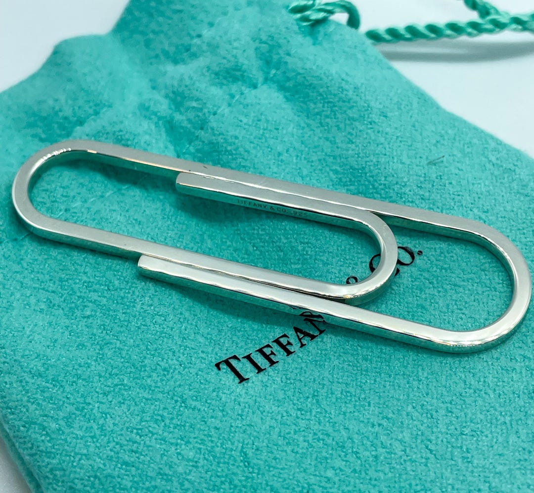 Tiffany & Co Silver Paperclip Money Clip Holder 2.5 - Etsy