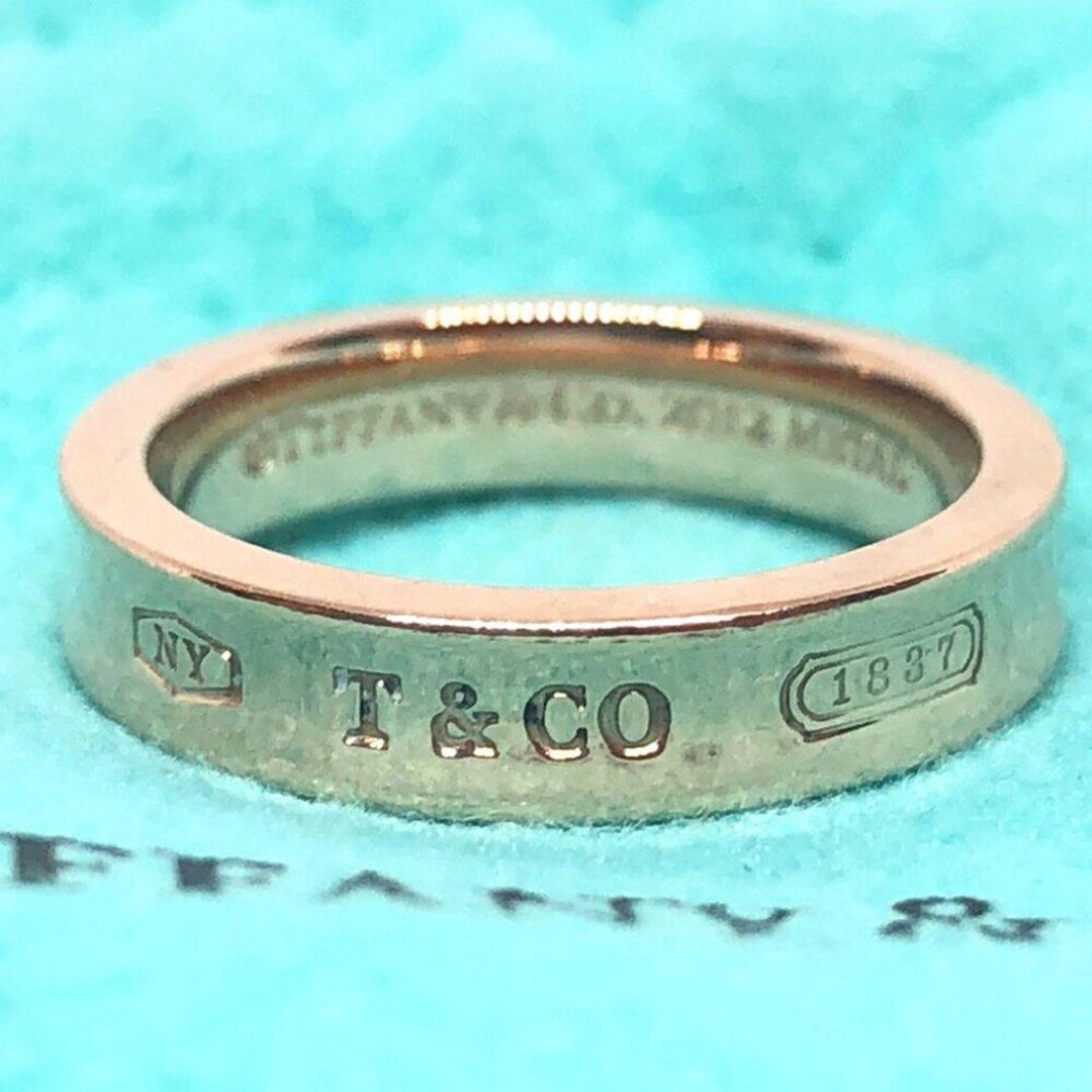 Tiffany & Co. Ring 1837 Rubedo 2012 Metal Concave Band Size 4 - Etsy