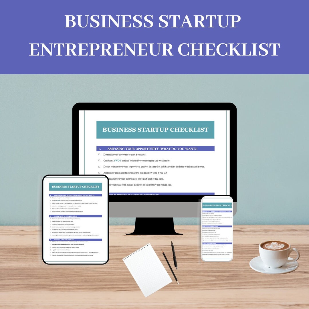 Business Startup Checklist, Small Business Checklist, Entrepreneur ...
