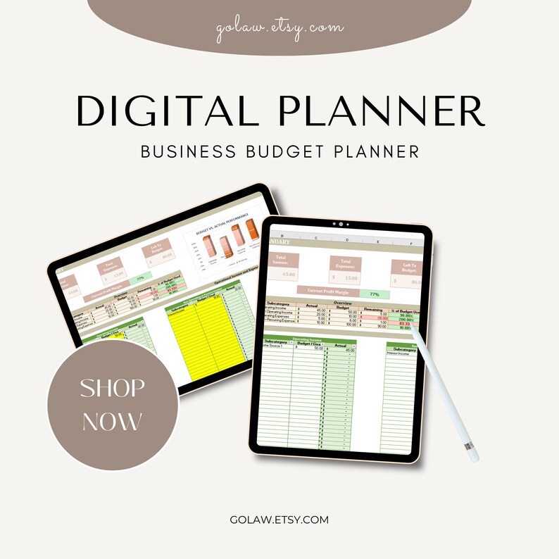 Business Budget Template, Budget Planner, Entrepreneur Budget, Small ...