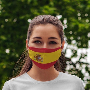 Unisex Spanish Flag Face Mask Breathable & Flexible Flag of Spain ...
