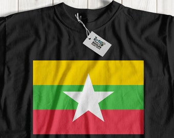 Proud Burmese Flag of Myanmar T-shirt - Etsy