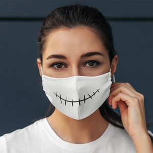 Unisex Skeleton Smile Scary Face Mask Nightmare Before - Etsy UK