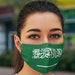 Unisex Saudi Arabian Flag Face Mask | Breathable & Flexible Flag of ...
