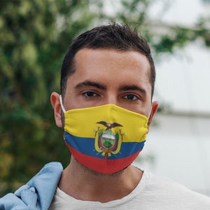 Unisex Ecuadorian Flag Face Mask | Breathable & Flexible Flag of ...