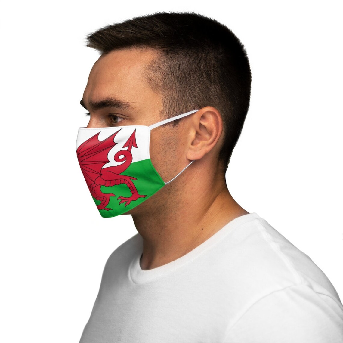 Unisex Welsh flag Face Mask Breathable & Flexible Flag of | Etsy
