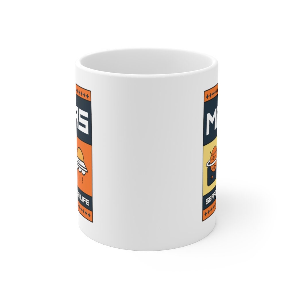 Funny Mars Mug 11oz 330ml Astronaut Mugs Aliens on Mars Gift - Etsy