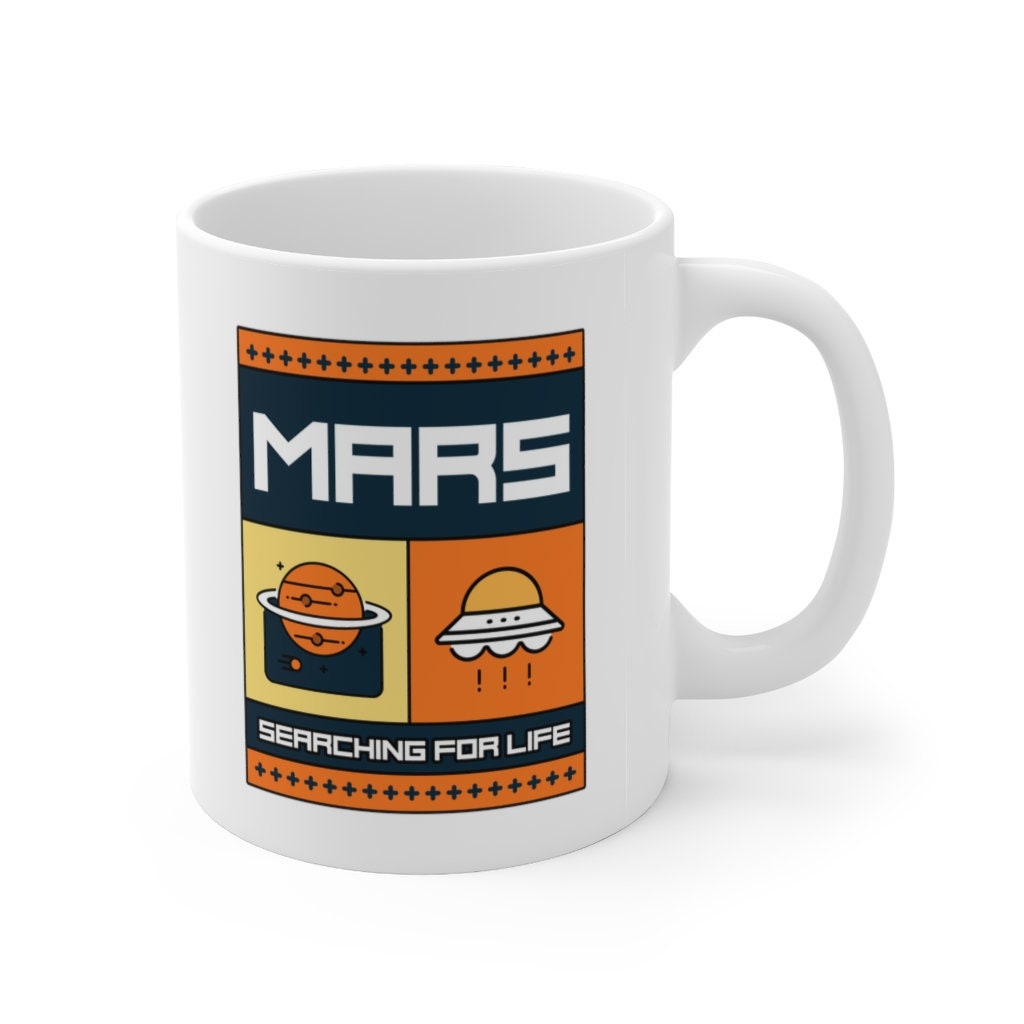 Funny Mars Mug 11oz 330ml Astronaut Mugs Aliens on Mars Gift - Etsy