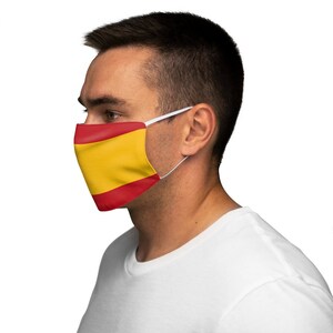 Unisex Spanish Flag Face Mask Breathable & Flexible Flag of Spain ...