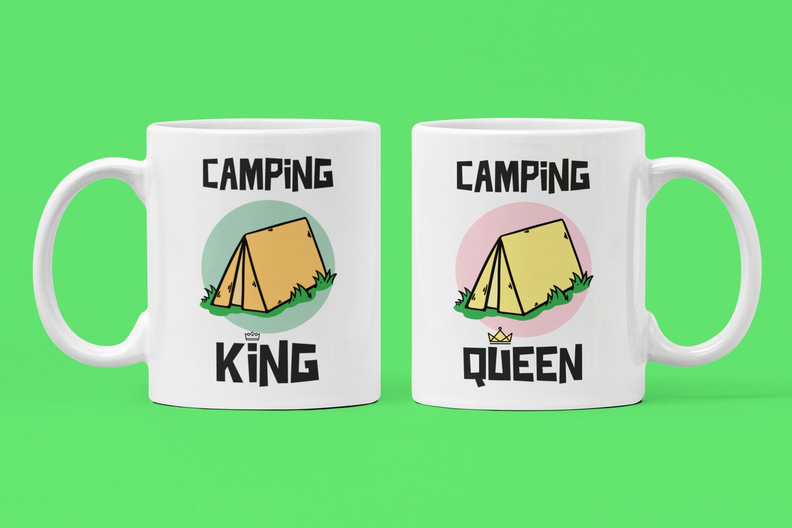 Camping Queen & King Mugs 11oz Camper Gifts for Explorer Couples - Etsy