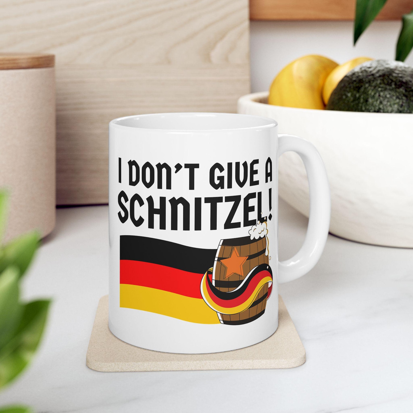 I Don't Give A Schnitzel! Funny German Bier Oktoberfest Mug 11oz ...