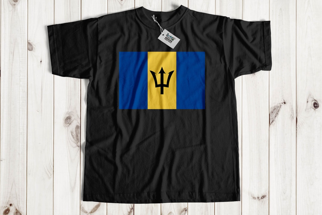 Barbados Flag T-shirt | Barbados Tshirt | Flag of Barbados T Shirt ...