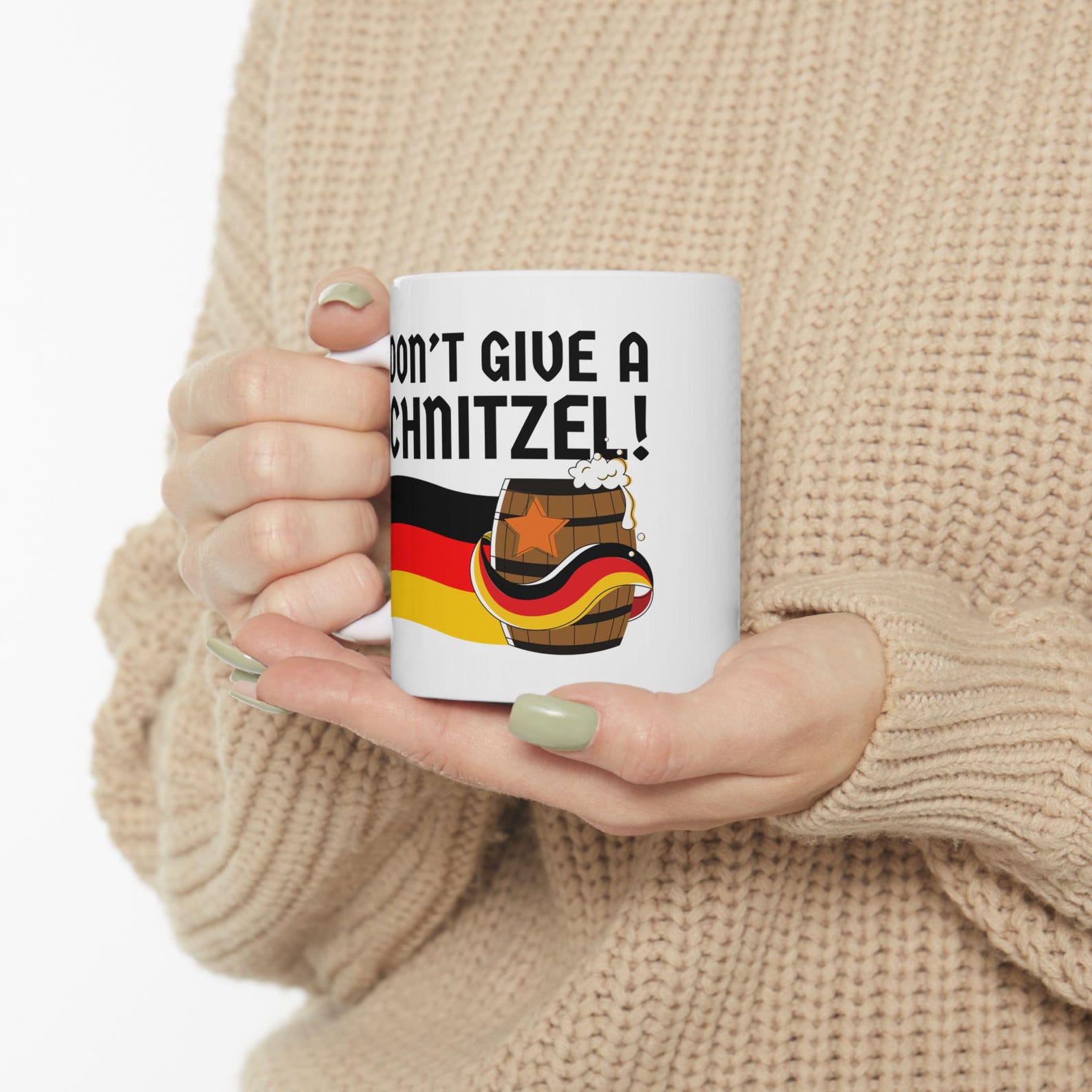 I Don't Give A Schnitzel! Funny German Bier Oktoberfest Mug 11oz ...