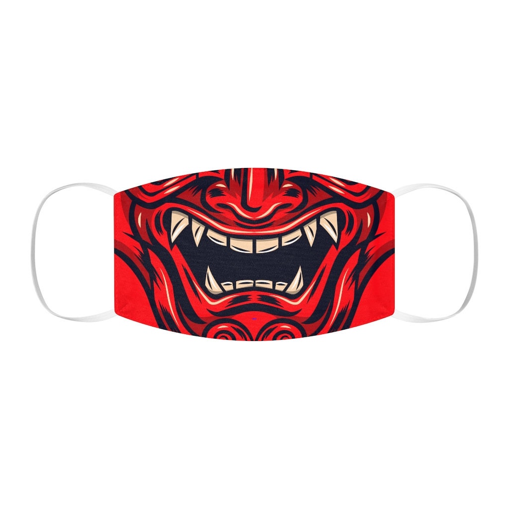 Unisex Smiling Red Devil Halloween Face Mask - Etsy
