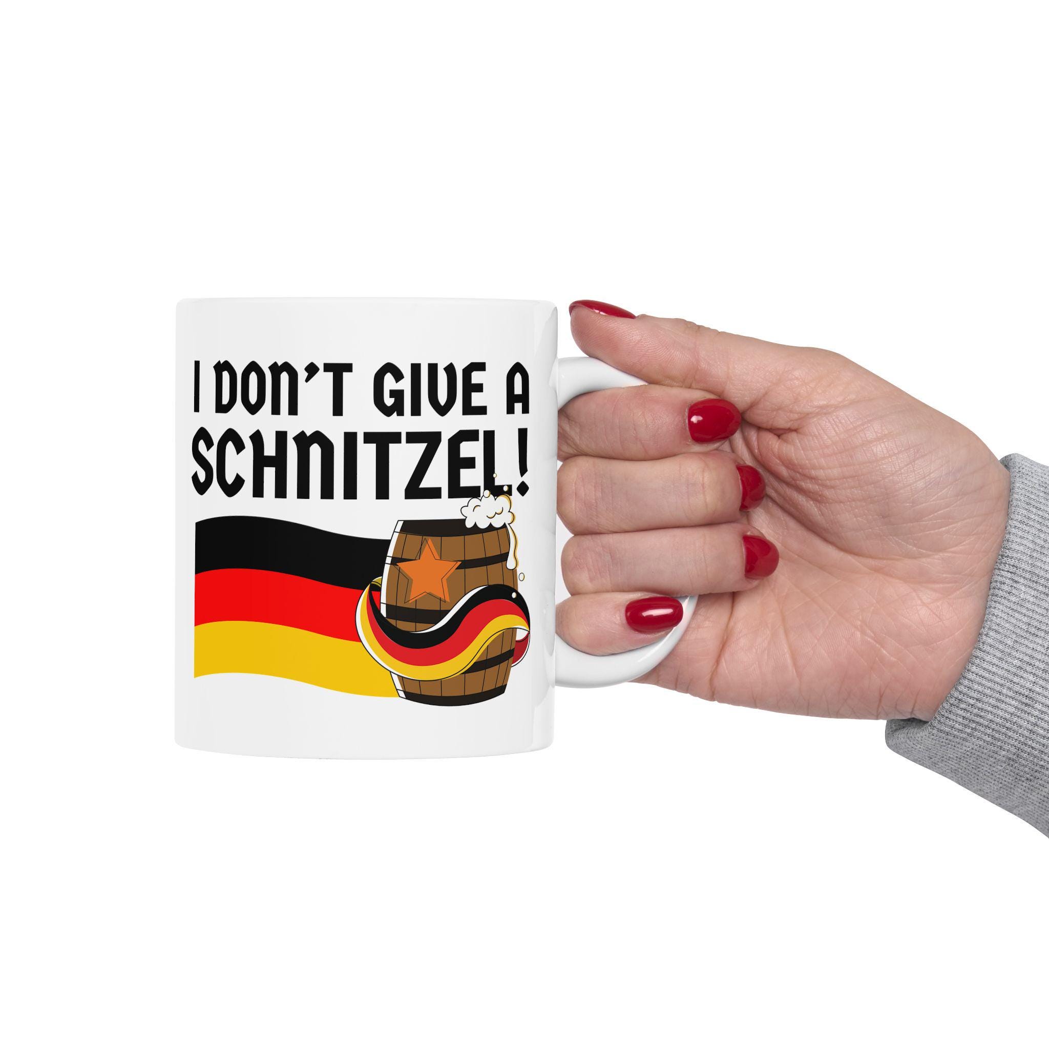 I Don't Give A Schnitzel! Funny German Bier Oktoberfest Mug 11oz ...