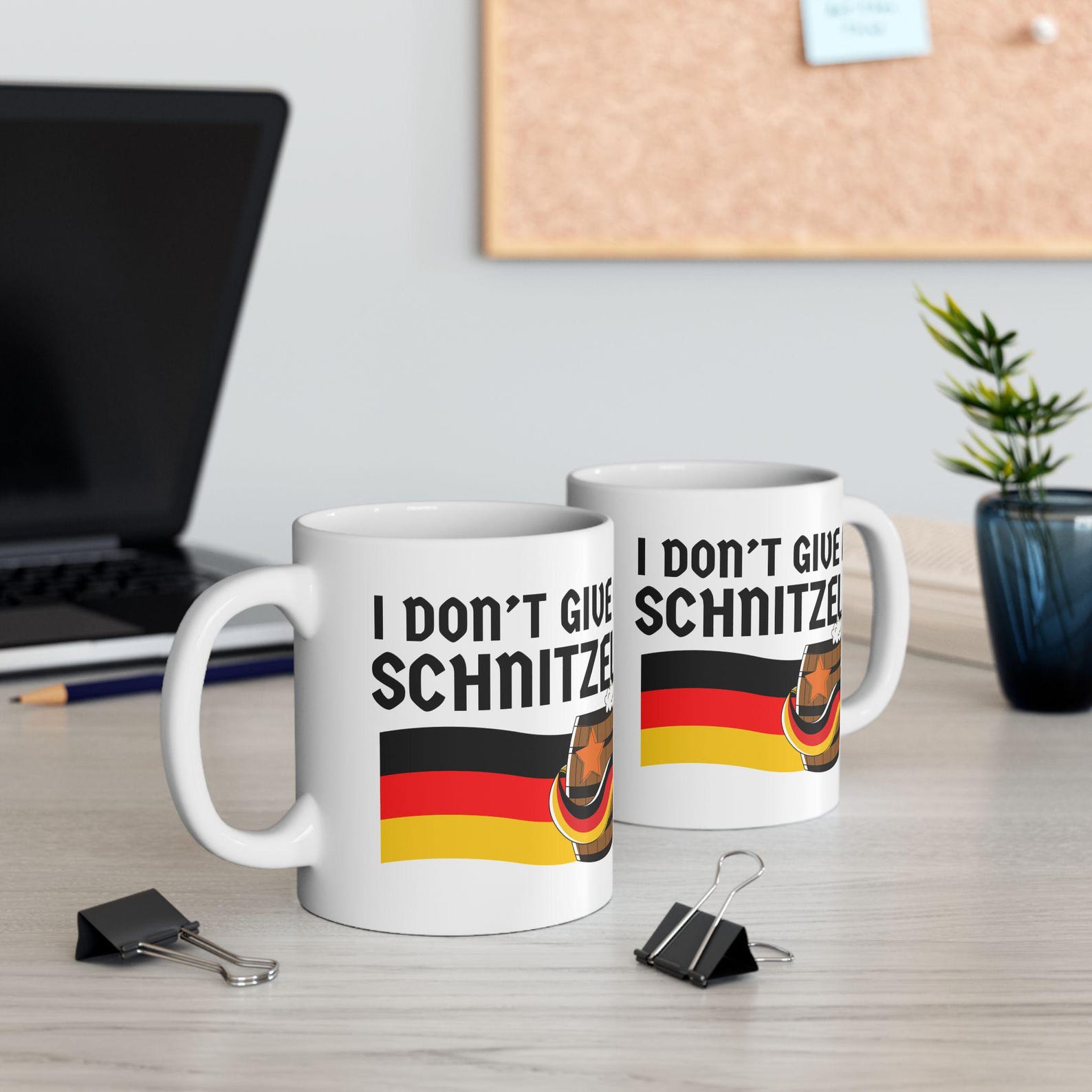 I Don't Give A Schnitzel! Funny German Bier Oktoberfest Mug 11oz ...