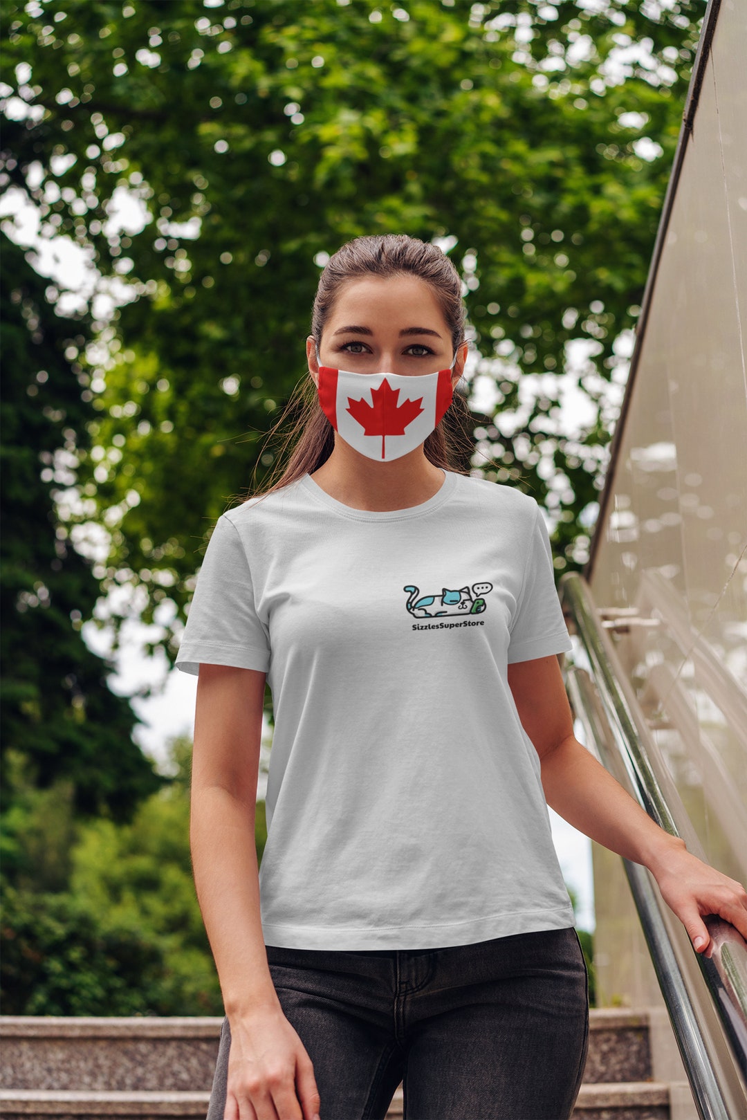 Unisex Canadian Flag Face Mask | Breathable & Flexible Flag of Canada ...