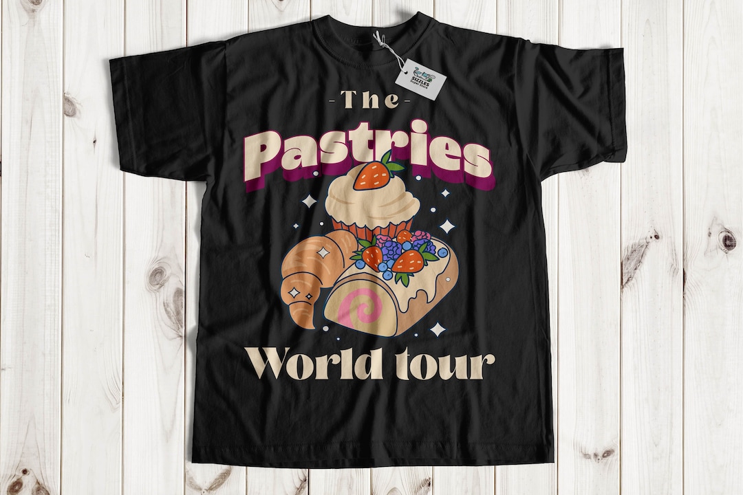 The Pastries World Tour Cute Cartoon Pastries T-shirt | Cool Baker ...