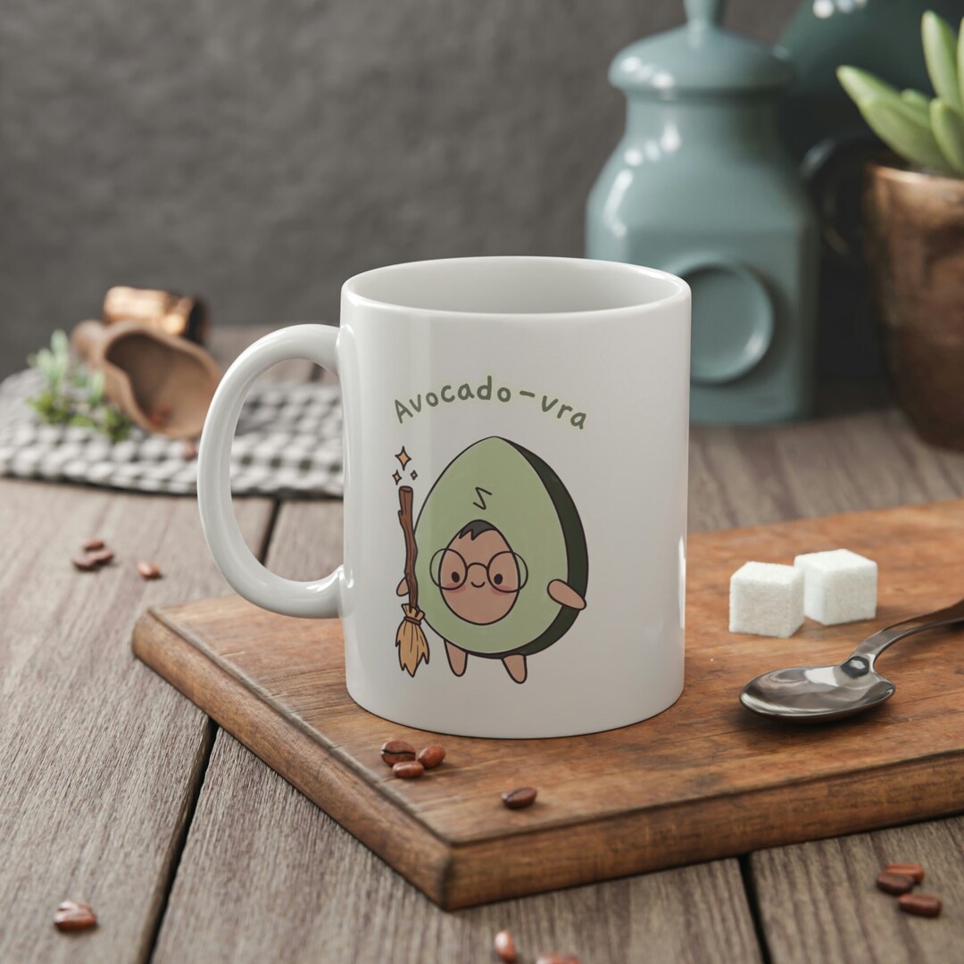 Avocado-vra Funny Avocado Mug 11oz 330ml & Cute Wizard Gifts - Etsy