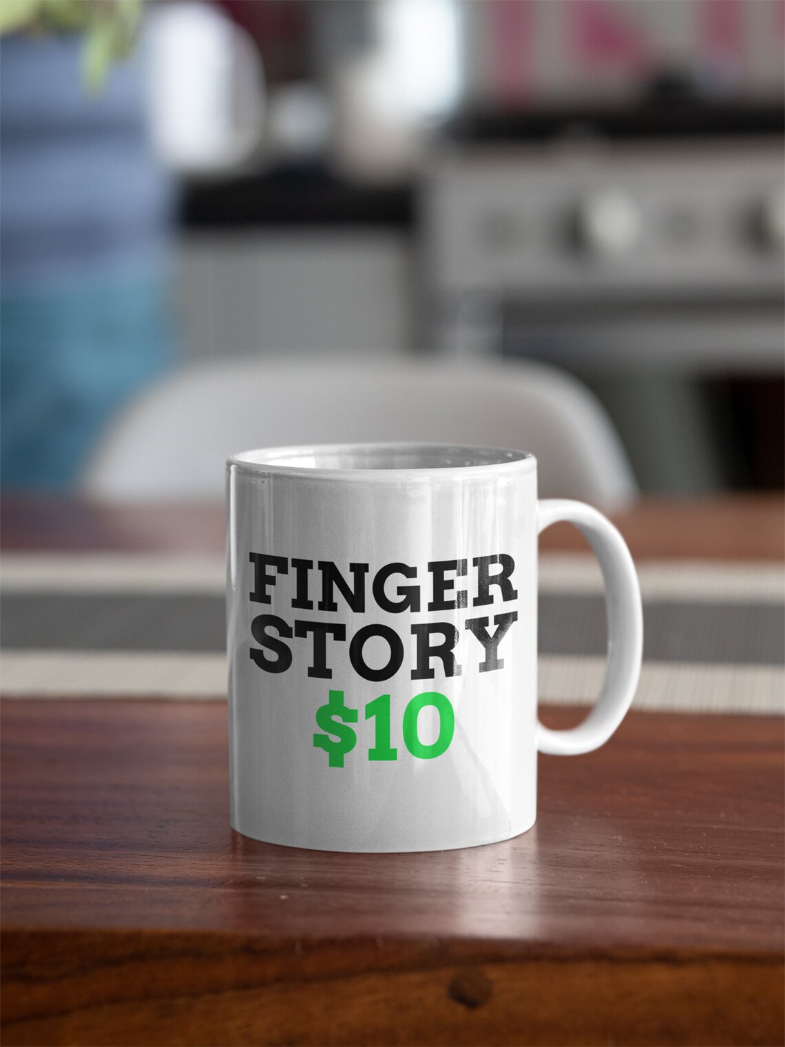 Funny Finger Amputee White Ceramic Mug Missing Fingers - Etsy