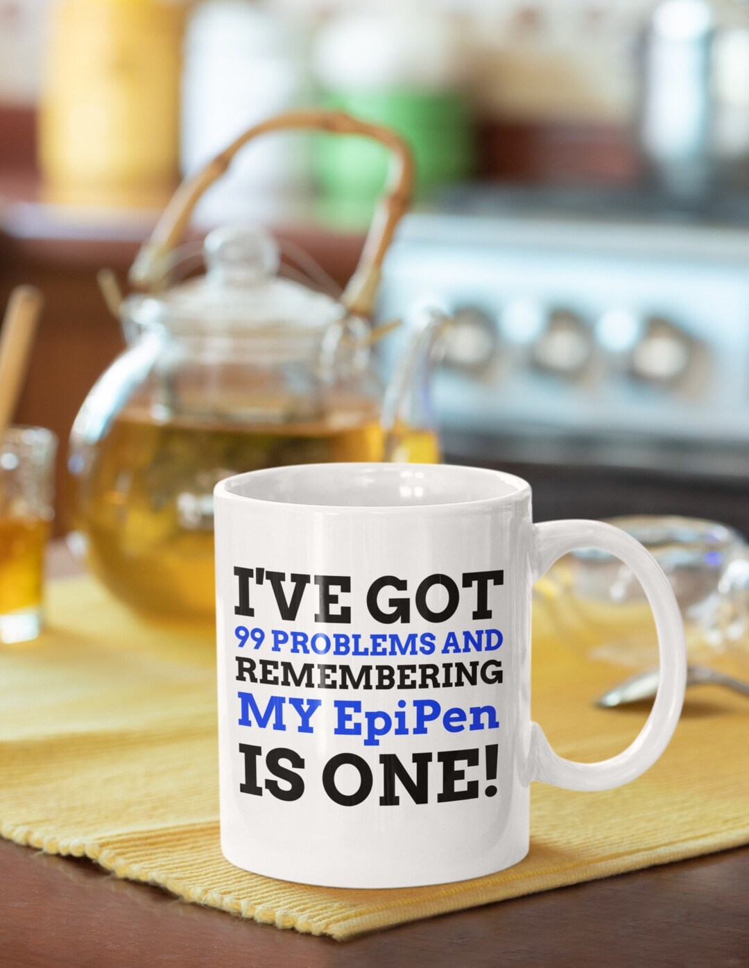 Funny Anaphylactic Mug 11oz 330ml Anaphylaxis Gift Ideas | Peanut ...