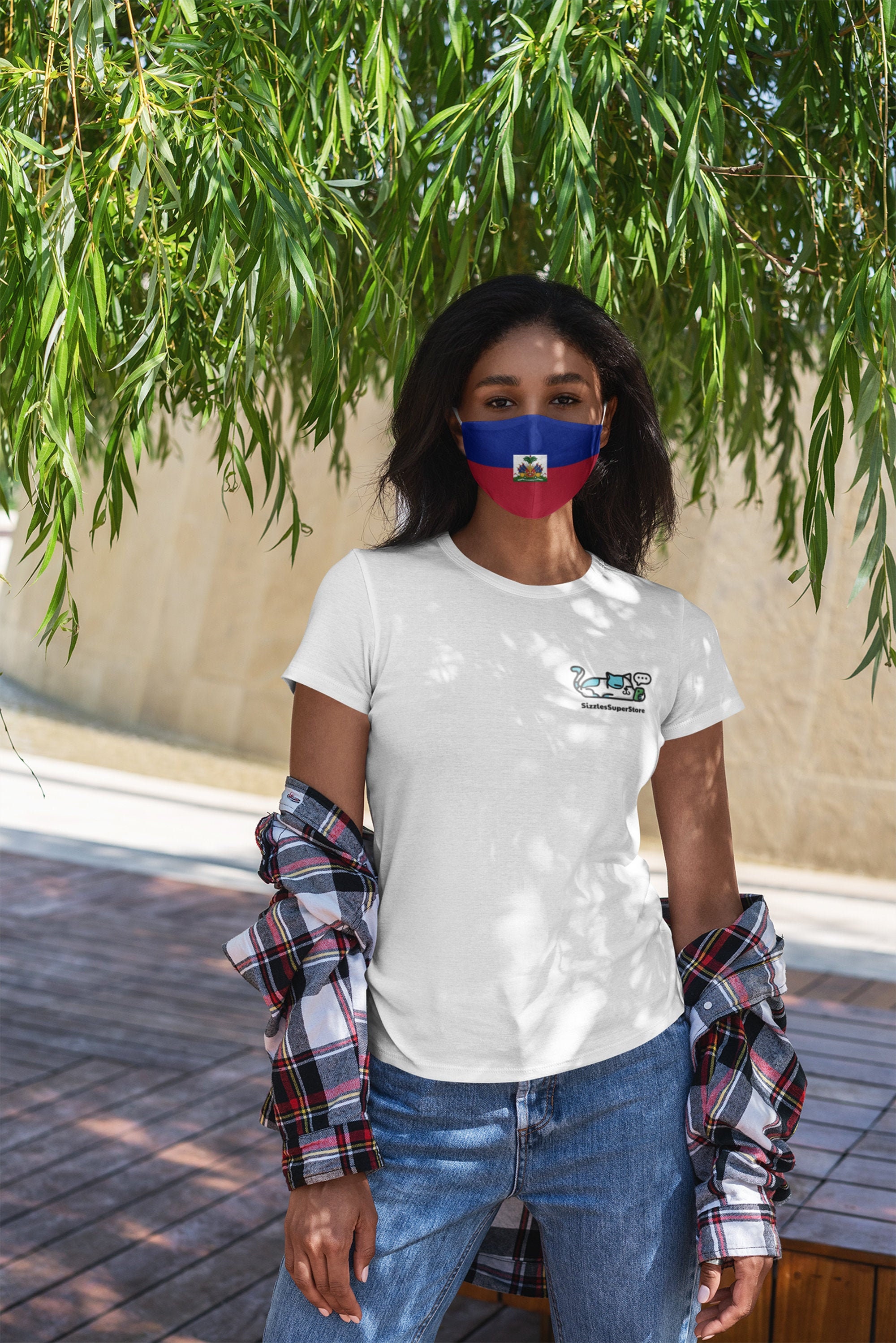 Unisex Haitian flag Face Mask Breathable & Flexible Flag of | Etsy