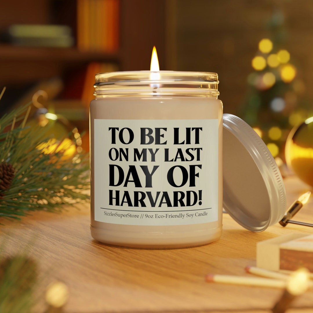 Harvard Graduation Candle Scented 9oz, College Grad Gifts, to Be Lit on ...