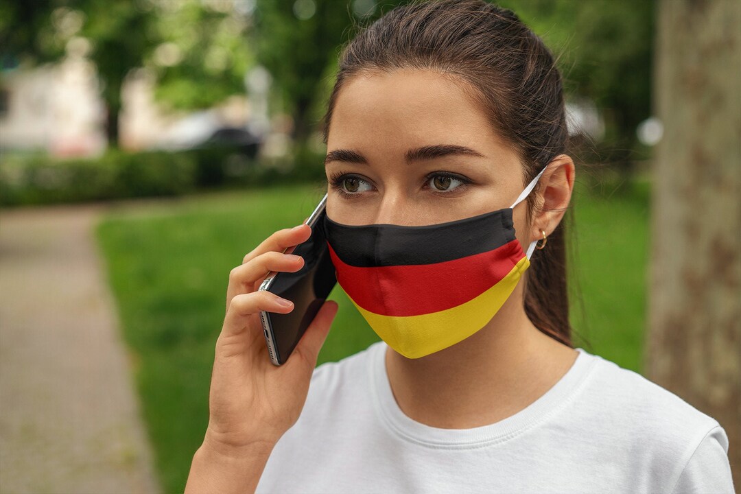 Unisex German Flag Face Mask Breathable & Flexible Flag of Germany ...